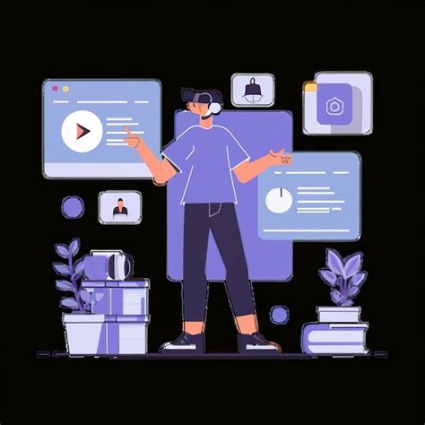 Premium Vector Illustrations Vector Web Technologies Virtual Reality