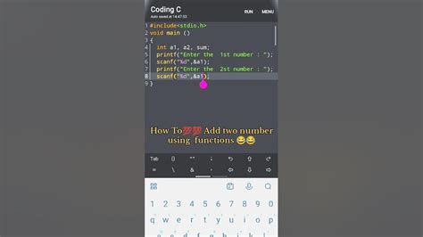 How To💯💯 Add 2 Number Using Functions In C Language Coding