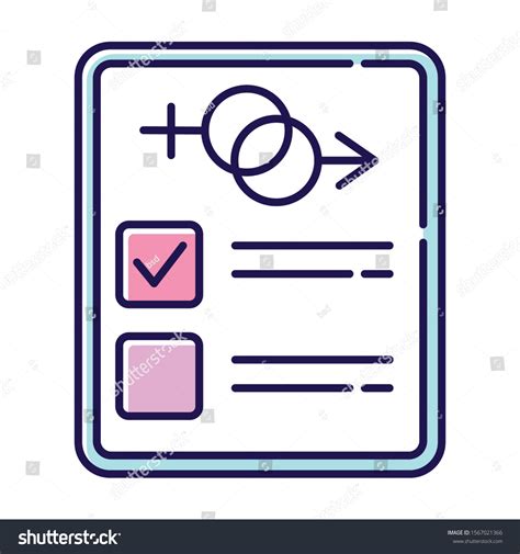 Sex Test Color Icon Examination Page Stock Vector Royalty Free