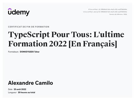 Alexandre Camilo On Linkedin Udemy Typescript