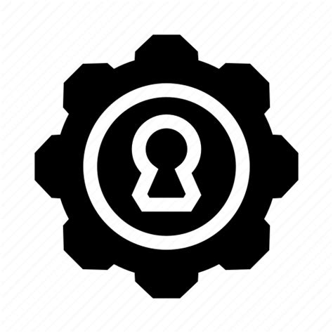 Setting Configuration Gear Security Cogwheel Keyhole Protection Icon Download On Iconfinder