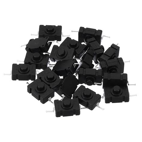 Uxcell Latching Push Button Switch 20 Pcs Kan28 Needle Pin On Off Self Lock Ac 250v 1 5a Micro