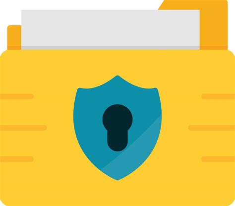 Folder Protection Flat Icon 9819609 Vector Art At Vecteezy