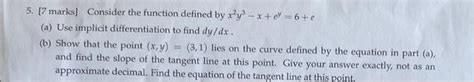 solved 5 [7 marks] consider the function defined by