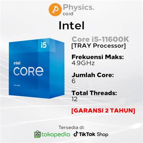 Jual Cpu Processor Intel Core I5 11600k 39 Ghz Lga 1200 Tray