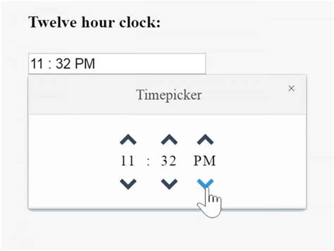 JQuery Timepicker 12 Hour Format With AM PM CodeHim