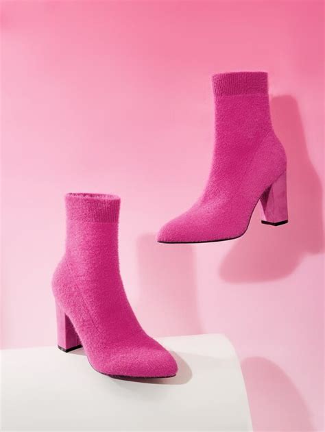 Cuccoo Trending Minimalist Chunky Heeled Fluffy Boots Shein Uk