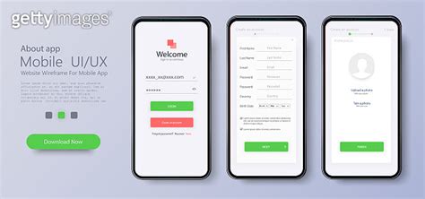 Web Template And Elements For Registration On The Website Or Mobile