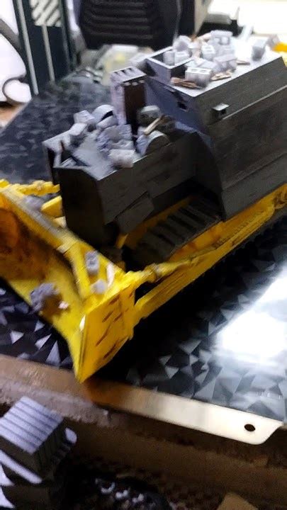 Killdozer Model 3d Printed With Debris Komatsu D355a Killdozer