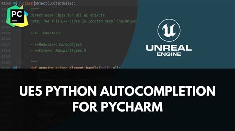 Setting Unreal Python Autocompletion In PyCharm Using Stub Files YouTube