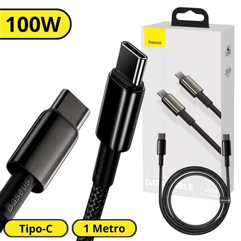 Cabo De Dados Turbo W Tungsten Gold Tipo C Para Tipo C M Baseus Baseus