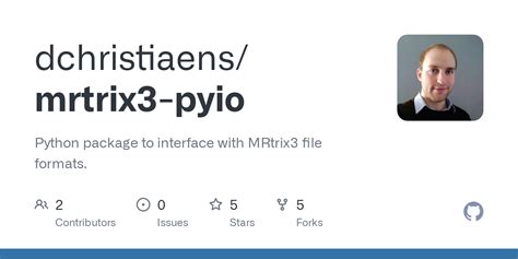 github dchristiaens mrtrix3 pyio python package to interface with mrtrix3 file formats