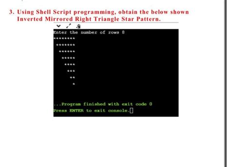 Solved 3 Using Shell Script Programming Obtain The Below Chegg