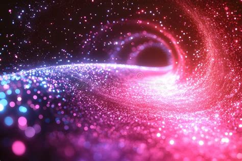 Cosmic Neon Swirl Abstract Particle Wave Energy Design For Futuristic Art And Visual Effects