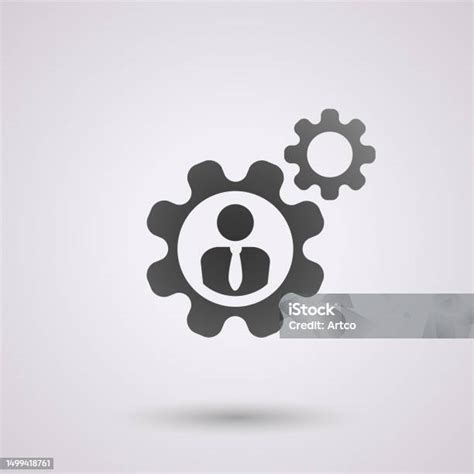 인적자원부 아이콘크기 배경기술 기어 기계 부분에 대한 스톡 벡터 아트 및 기타 이미지 기어 기계 부분 인적 자원 직원