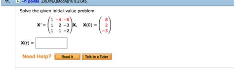 Solved Solve The Give Initial Value Problem X Chegg Com