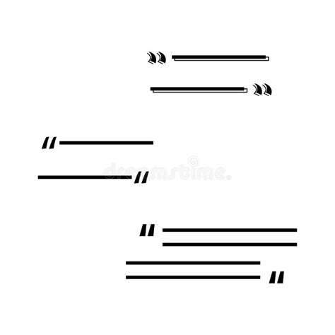 Template With Quote Lines Dialog Frame Text Message Vector Illustration Stock Image Stock