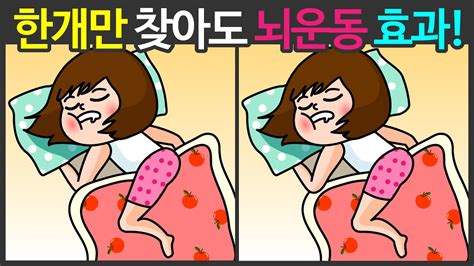 【다른그림찾기】한개만 찾아도 뇌운동 효과 두뇌회춘 시키는 두뇌훈련 인지력 집중력 관찰력 기억력 강화 두뇌게임【틀린그림찾기