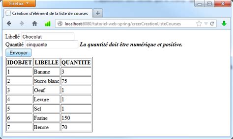 réalisation d application Web simple avec Spring