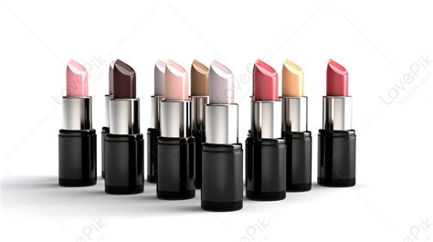 흰색 배경에 빈 립스틱 키트의 매혹적인 3d 이미지 뷰티 메이크업 배경 골드 핑크 배경 여성 액세서리 배경 이미지 Hd 뷰티 메이크업 골드 핑크 여성 액세서리