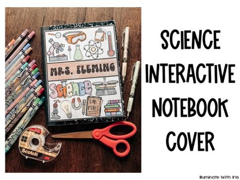 printable science interactive notebook cover etsy