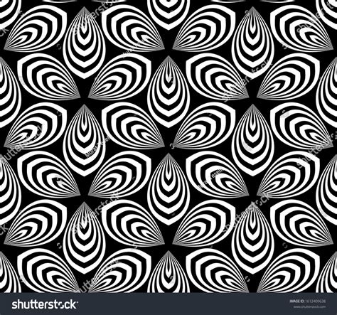 Linear Vector Pattern Repeating Abstract Black Stock Vector Royalty