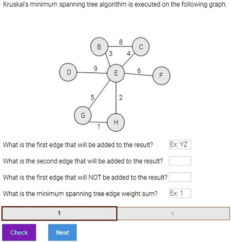 Solved Kruskals Minimum Spanning Tree Algorithm Is Executed On The