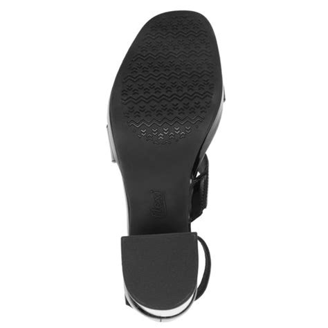 Sandalia De Mujer Con Tacón Flexi Comfort Walk 123004 Negro