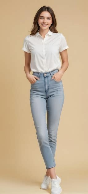Premium Ai Image Beautiful Casual Girl