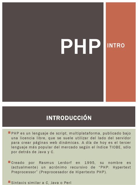 Intro Php Pdf Php Servidor Web