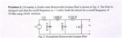 Solved Problem 2 10 Marks A Fourth Order Butterworth