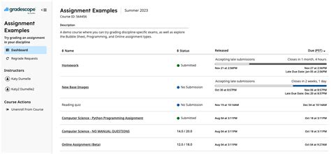 submitting after a deadline gradescope guides