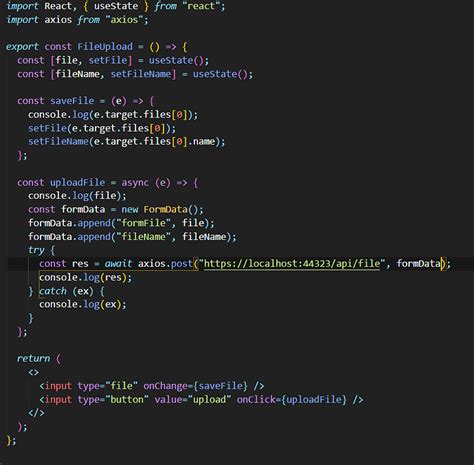 Net Core Webapiにファイルをアップロードしてreactする方法