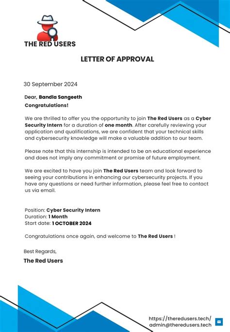 bandla sangeeth on linkedin i m thrilled to share that i ve secured an internship with the red