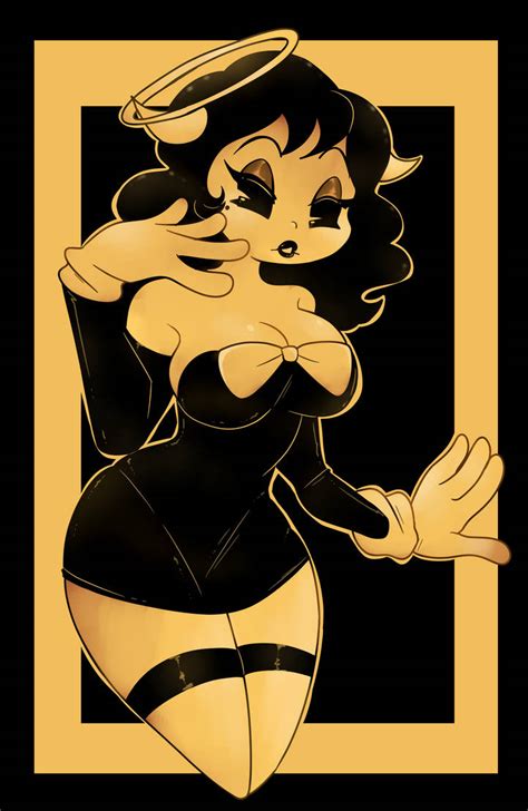 Rule 34 Alice Angel Angel Bendy And The Ink Machine Big Breasts Black Hair Black Lipstick