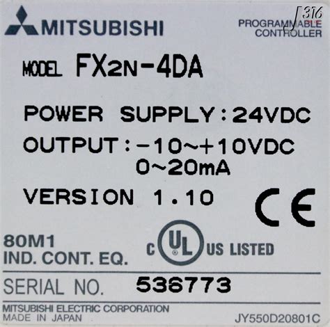 MITSUBISHI ANALOG OUTPUT MODULE FX N DA J Gallery