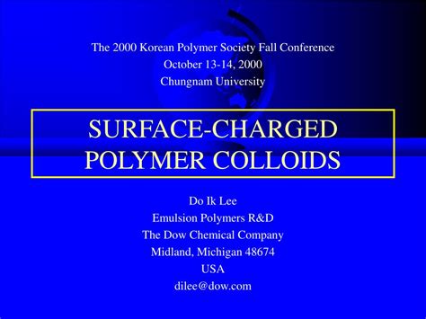 Ppt Surface Charged Polymer Colloids Powerpoint Presentation Free Download Id347964
