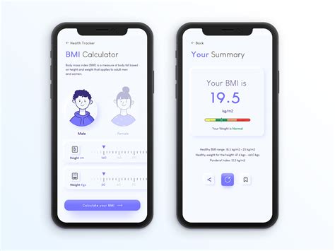 Bmi App Ui Design Behance