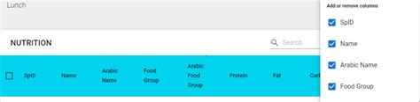 how to display only certain columns by default and allow the user to
