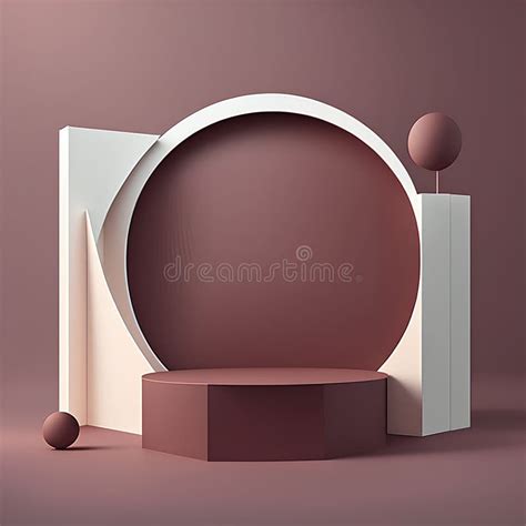 3d render abstract minimal geometric background primitive forms