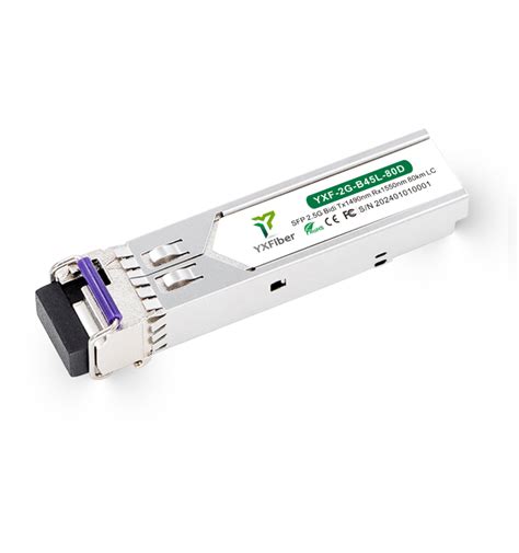 2 5G SFP BiDi Tx1490nm Rx1550nm 80km LC Single Mode Transceiver Compatible With Cisco Mikrotik