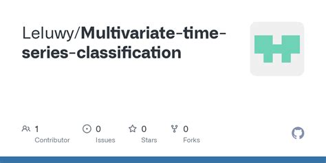 Github Leluwy Multivariate Time Series Classification