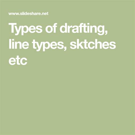 Architectural Drafting Types Of Drafting Line Types Sketches