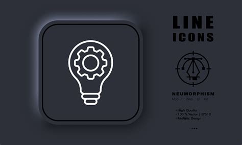 구성선 아이콘입니다 기어 빌드 수정 수리 빌더 작업 설정 제어 조정이있는 전구 기술 개념 신형 스타일 비즈니스 및 광고에 대한 벡터 라인 아이콘 건설 산업에 대한 스톡 벡터