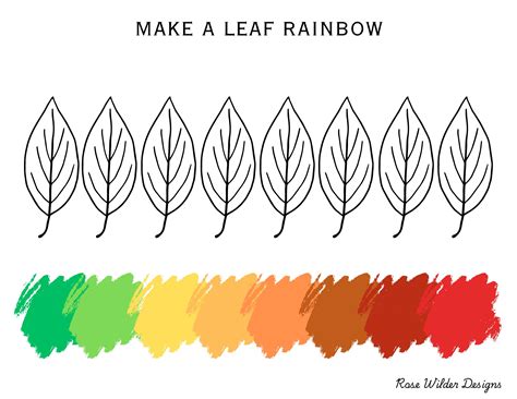 Autumn Leaf Scavenger Hunt Leaf Rainbow Fall Nature Activities Homeschool Etsy