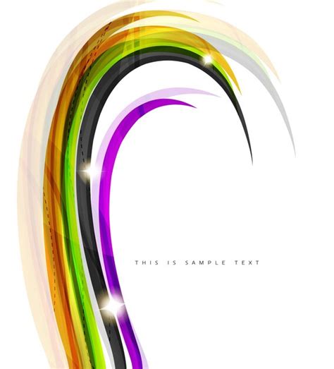 물결 모양의 광택 미래 소용돌이 프리미엄 벡터