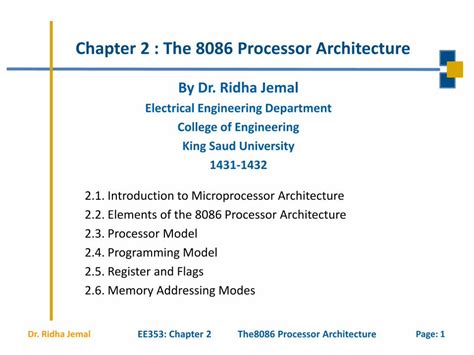 pdf chapter 2 the 8086 processor architecture · chapter 2 the 8086 processor architecture