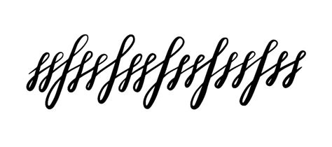 문자링 물결모양과 소용돌이 손으로 그린 서예 요소 벡터 일러스트레이션 검은색에 대한 스톡 벡터 아트 및 기타 이미지 검은색 곡선 굽은 Istock