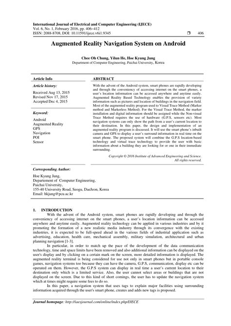Pdf Augmented Reality Navigation System On Android
