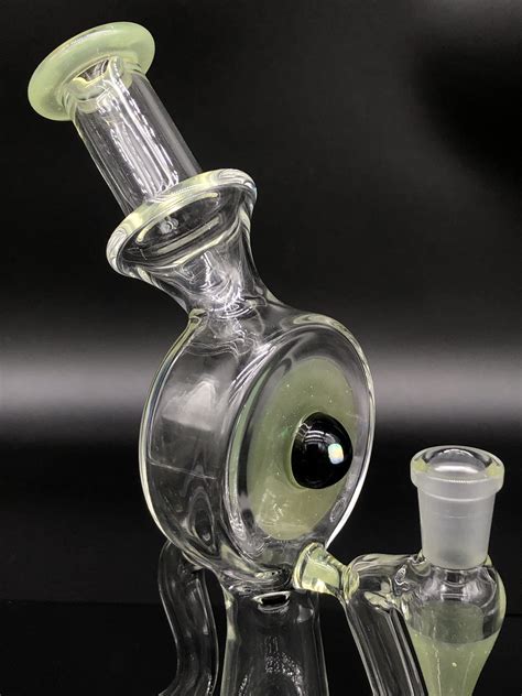Unity Glassworks Clear With Green Accents Bubble Dumper Recycler Rig